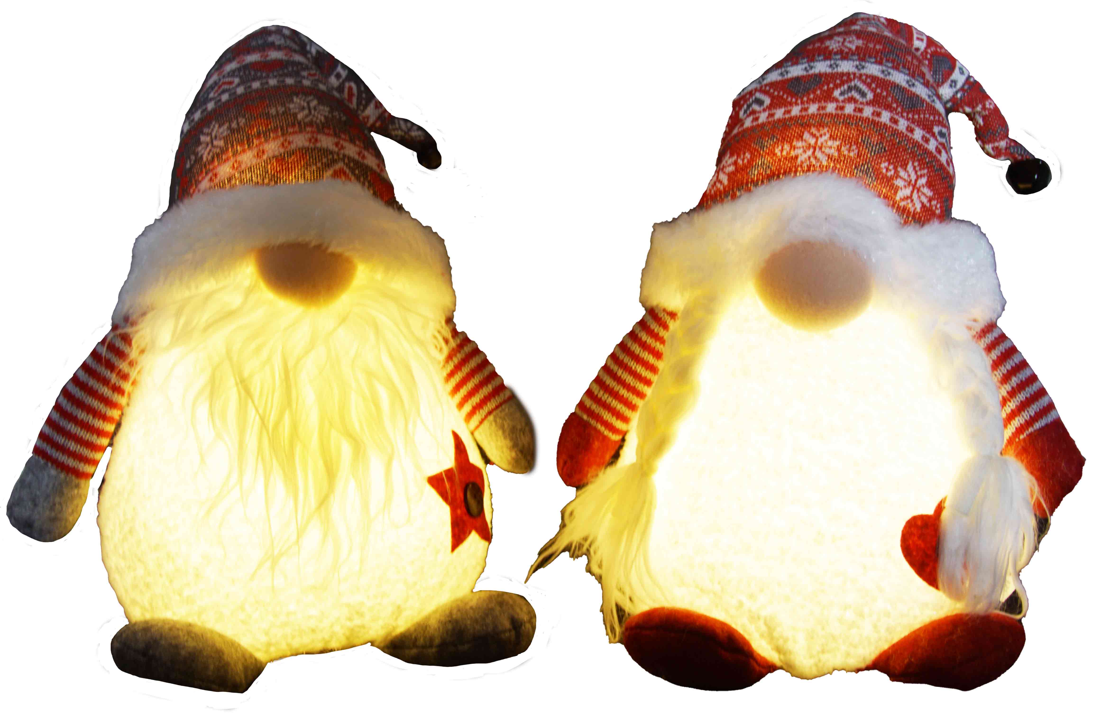 Bezauberndes 2er Set Wichtel mit LED Beleuchtung - Wunderschöne ...